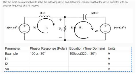 Solved Use The Mesh Current Method To Solve The Following