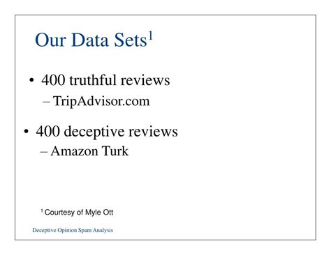 Ppt Deceptive Opinion Spam Analysis Powerpoint Presentation Free Download Id4392092