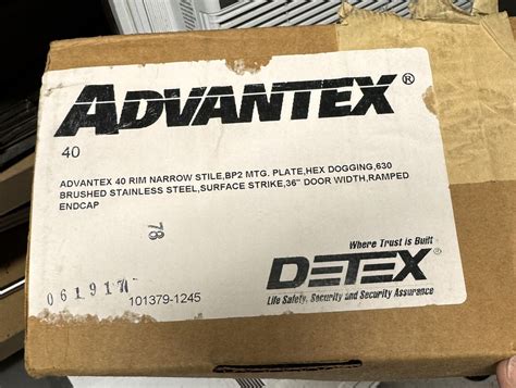 Detex Advantex 40 Narrow Stile Rim Exit Device Ebay