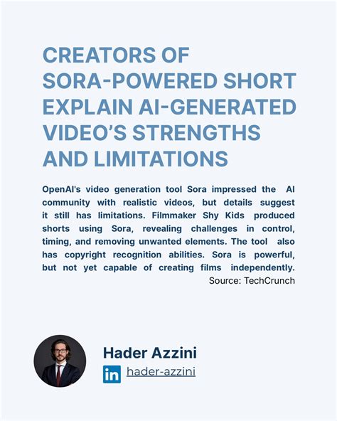 hader azzini on linkedin openai openaisora ai videoai