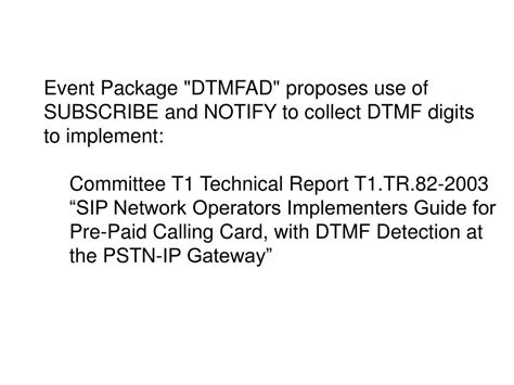 Ppt A Sip Event Package For Dtmf Event Monitoring Draft Zebarth