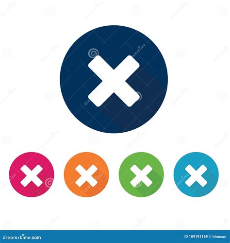 Close Button Flat Design Vector Stock Illustration Illustration Of Style Button