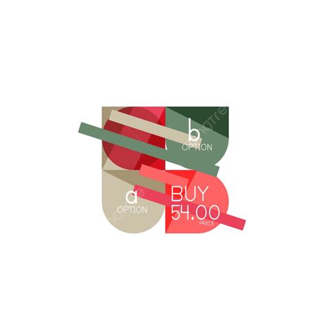 Flat Design Elements Vector Art PNG Minimal Flat Clean Abstract Option Step Infographic Design
