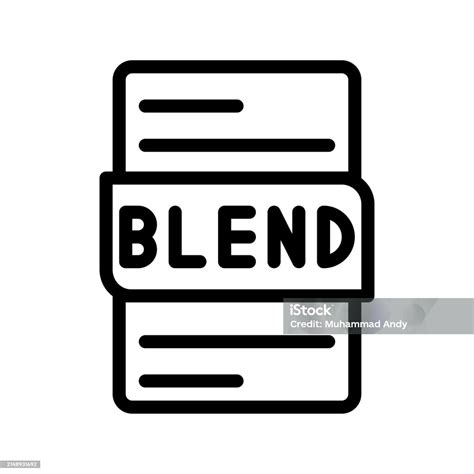 블렌드 파일 형식 아이콘 문서 형식 유형 디자인 그래픽 아이콘 개요 디자인 스타일 벡터 일러스트 레이 션 0명에 대한 스톡 벡터 아트 및 기타 이미지 Istock