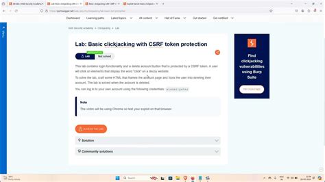 Basic Clickjacking With Csrf Token Protection Youtube