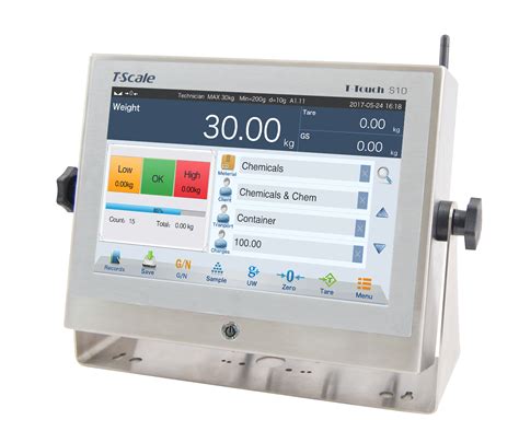 S10 Touch Screen Indicator Scales From Phoenix Scales Ltd