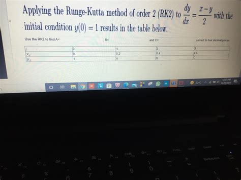 Answered Applying The Runge Kutta Method Of Bartleby