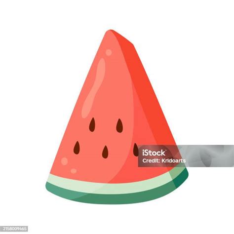 생생한 녹색 껍질과 검은 씨가 있는 붉은 과육이 있는 수박 조각 평면 벡터 그림입니다 음식 그래픽 메뉴 아이콘 로고 엽서 인사말 카드 초대장 또는 인쇄에 대한 여름 과일