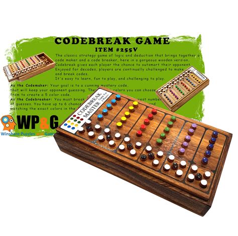 Codebreak Master Mastermind Wooden Brain Teaser Game V
