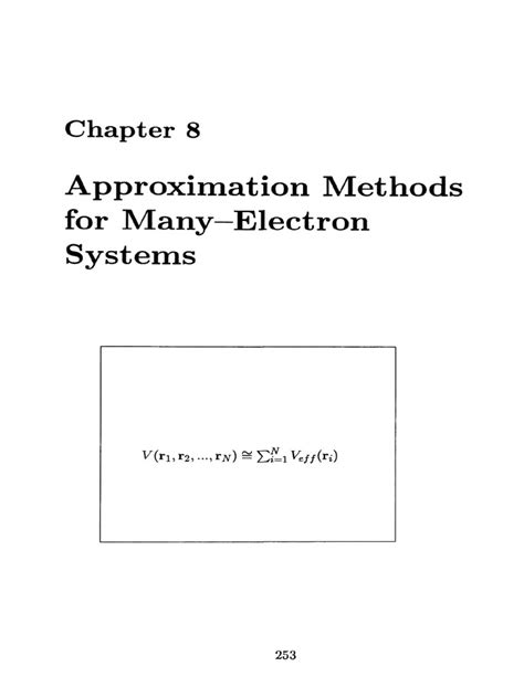 approximation methods for manyelectron systems pdf