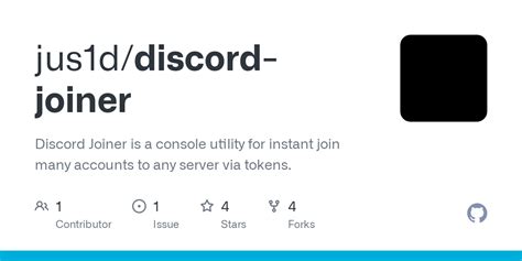 github jus1d discord joiner discord joiner is a console utility for