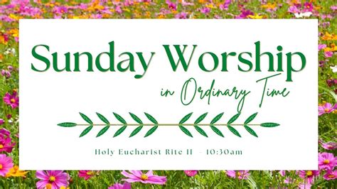 10th Sunday After Pentecost Youtube