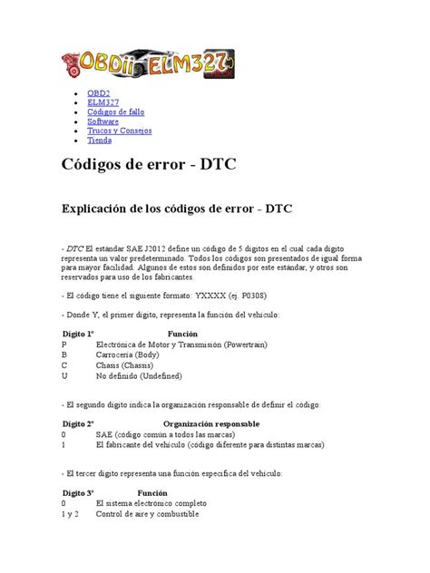 Codigos De Falla Por Numeros Pdf Informática