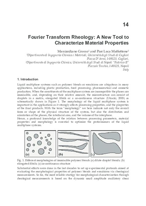 Pdf Fourier Transform Rheology A New Tool To Characterize Material Properties