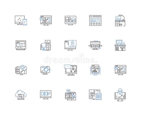 Cloud Data Line Icons Collection Storage Backup Security Accessibility Scalability