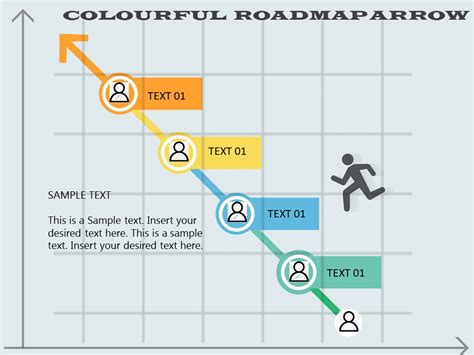 Colorful Roadmap Arrow Concept For PowerPoint Slide
