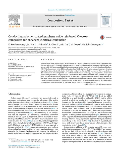 Pdf Conducting Polymer Coated Graphene Oxide Reinforced Cepoxy
