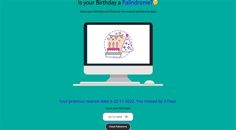 github priyanshusinghr palindrome birthday