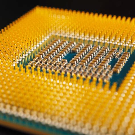 Computer Central Processor Cpu Socket Close Up A Fragment Of The