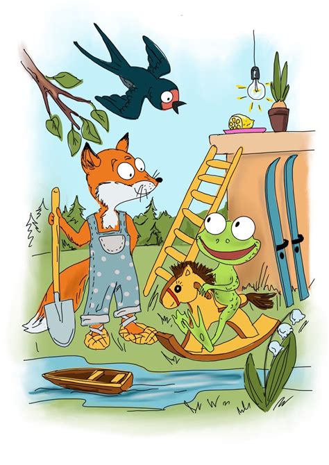 Иллюстрация Слова на букву Л в картинках в стиле детский книжная