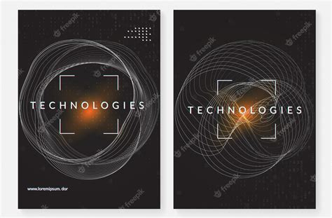 Premium Vector Visualization Cover Design Technology For Big Data
