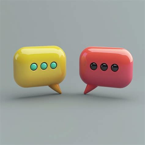 3d Chatting Icon Communication And Messaging Illustration Logo Premium Ai Generated Image