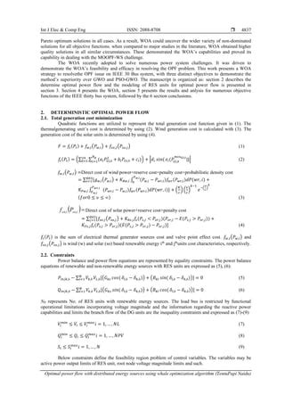 Optimal power flow with distributed energy sources using whale optimization algorithm | PDF
