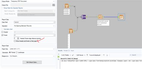 Solved Render Tool How To Apply A Footer To Just The Fi Alteryx Community