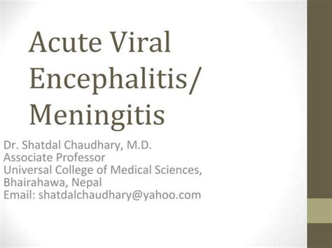 Viral Encephalitis 51pptx Japanese Encephalitis Ppt