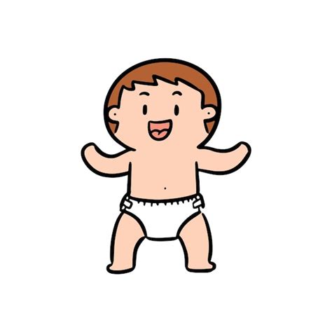 손으로 그린 가와이이 색칠하기 책 그림 프리미엄 벡터