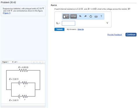 Solved Problem Part A Suppose Two Batteries With Chegg Com