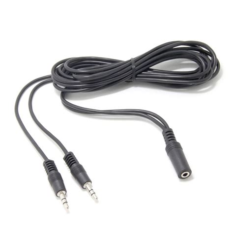 6ft 3 5mm Stereo Female To 2 Male Y Splitter Audio Cable