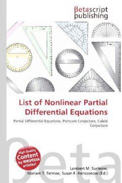 List of Nonlinear Partial Differential Equations englisches Buch bücher de