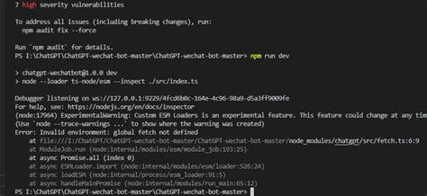 Error Invalid Environment Global Fetch Not Defined · Issue 114 · Autumnwhjchatgpt Wechat Bot