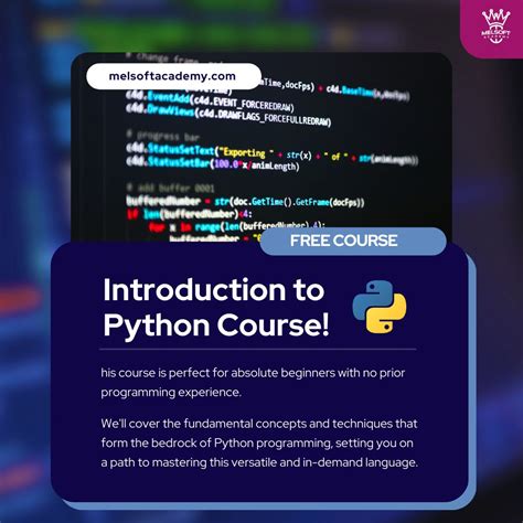 Melsoft Academy On Linkedin Freecourse Python Pythoncourse