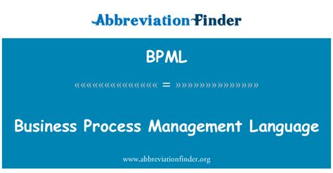 definizione bpml business process management language business