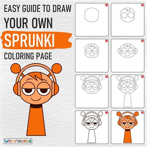 Sprunki Orange Coloring Page