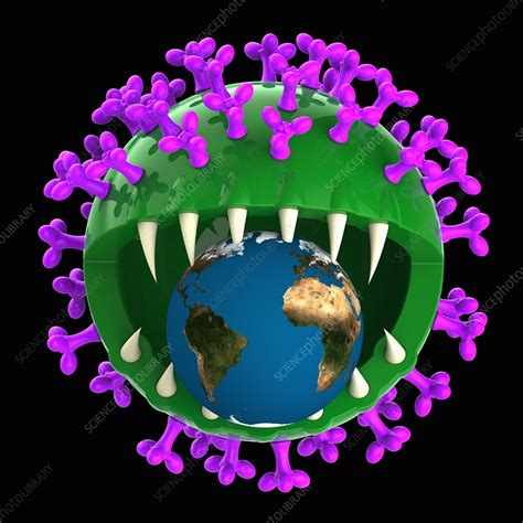 Coronavirus Capsid Conceptual Illustration Stock Image C0491915