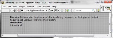 generating signal with triggered counter ni community
