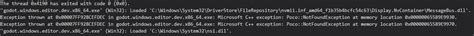 Godot Always Throws Poco NotFoundException Issue Godotengine Godot GitHub
