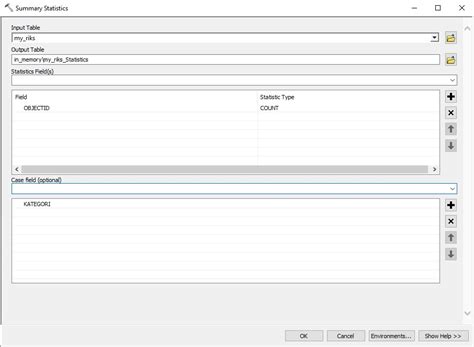 arcgis desktop arcmap get frequency of different values in text field