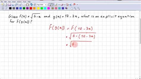 Precalculus 12 Composite Functions Youtube