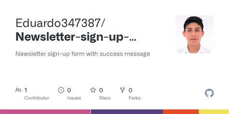 Github Eduardo347387newsletter Sign Up Form With Success Message Newsletter Sign Up Form