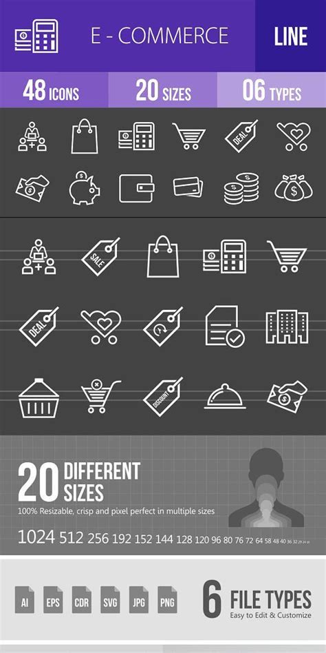 48 Ecommerce Line Inverted Icons Marketing Icon Icon Icon Design