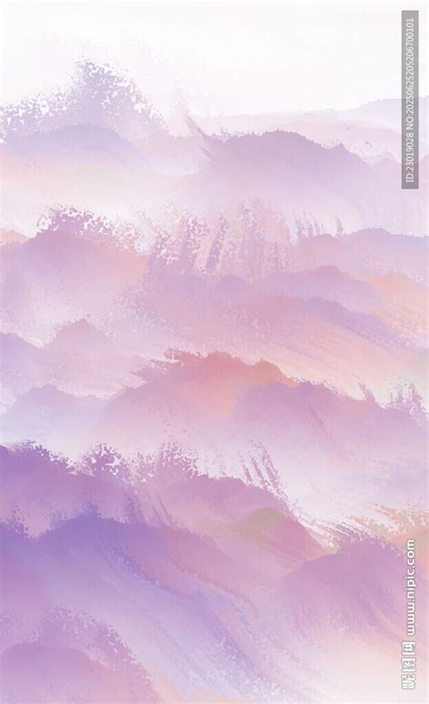 梦幻渐变山峦水彩画设计图绘画书法文化艺术设计图库昵图网