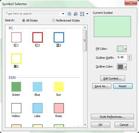 arcgis小知识（六）——管理arcgis arcmap符号库样式 symbol selector csdn博客