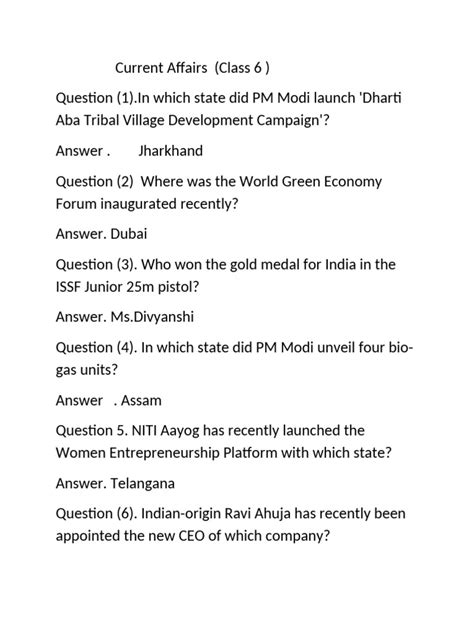 Current Affairs Wps Office Pdf