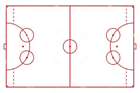 Diagram Of A Sports Field Layout With Marked Positions In A Symmetrical
