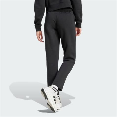 Adidas Essentials Small Logo Feel Cozy Open Hem Pants Black Adidas