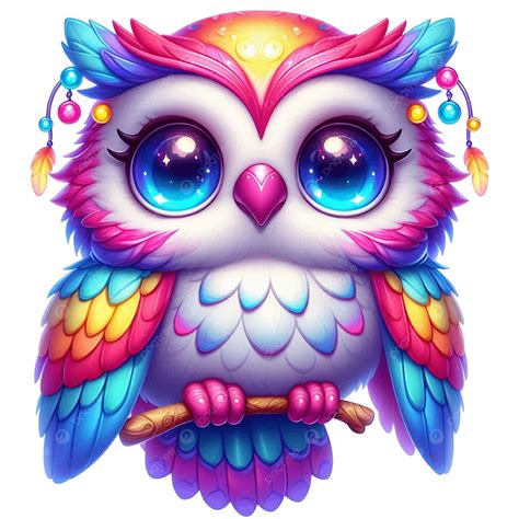 Cute Colorful Owl Background
